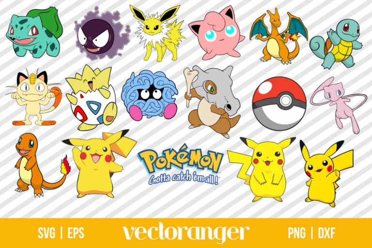 Pokemon Characters SVG Bundle | Vectoranger