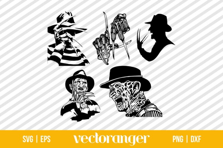 Freddy Krueger Face SVG Bundle | Vectoranger