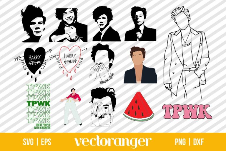 Harry Styles Silhouette SVG Bundle | Vectoranger