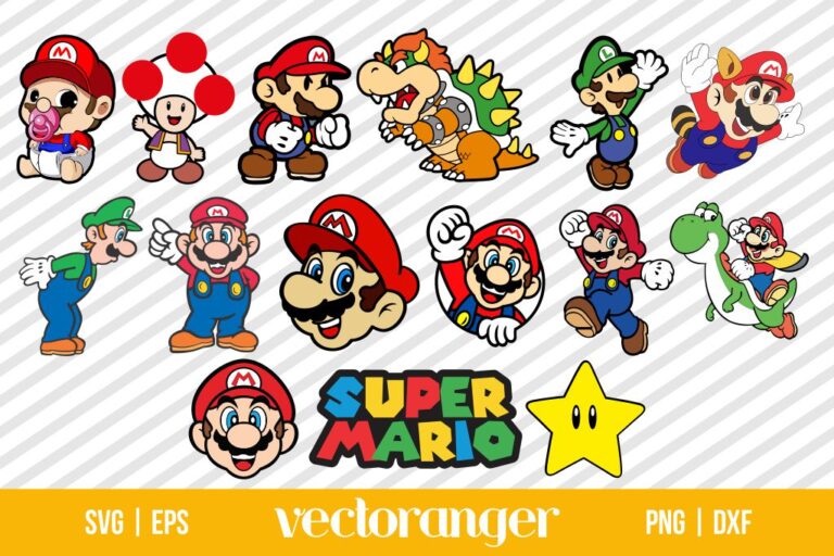 Super Mario SVG Files Bundle | Vectoranger