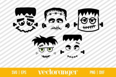 Frankenstein Face SVG Cut Files | Vectoranger