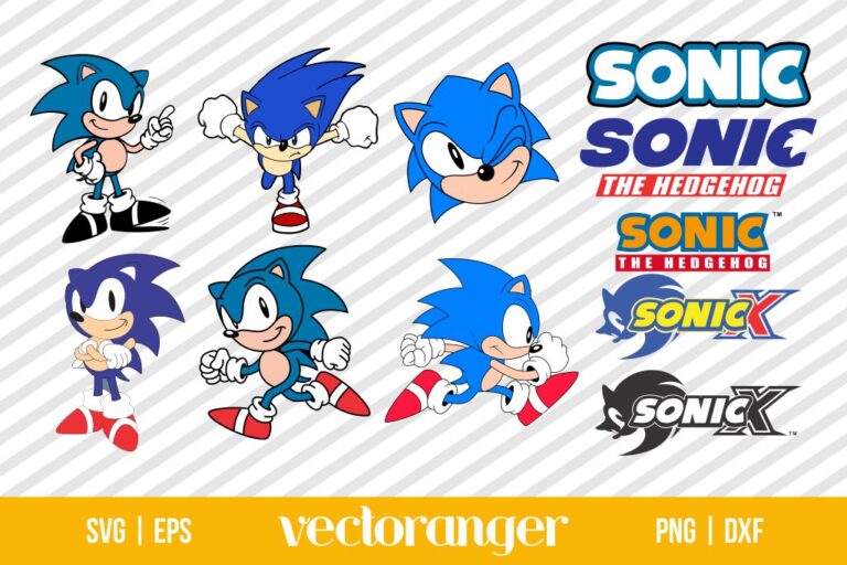 Sonic SVG Cut Files Bundle | Vectoranger