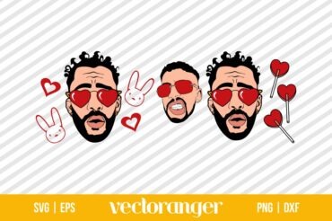 Bad Bunny Valentines SVG | Vectoranger