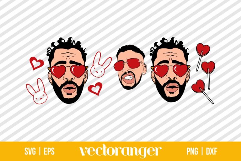 Bad Bunny Valentines SVG | Vectoranger