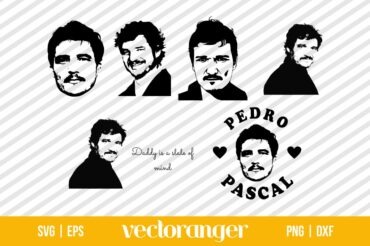 Pedro Pascal Silhouette SVG Bundle | Vectoranger