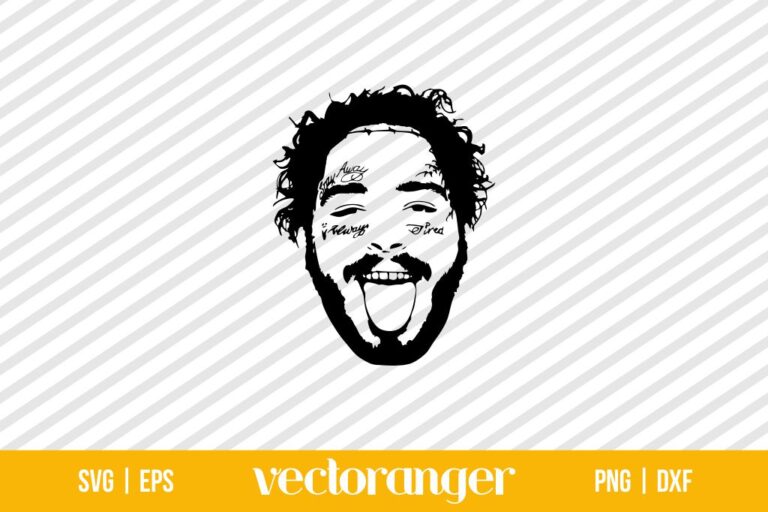 Post Malone Face SVG | Vectoranger