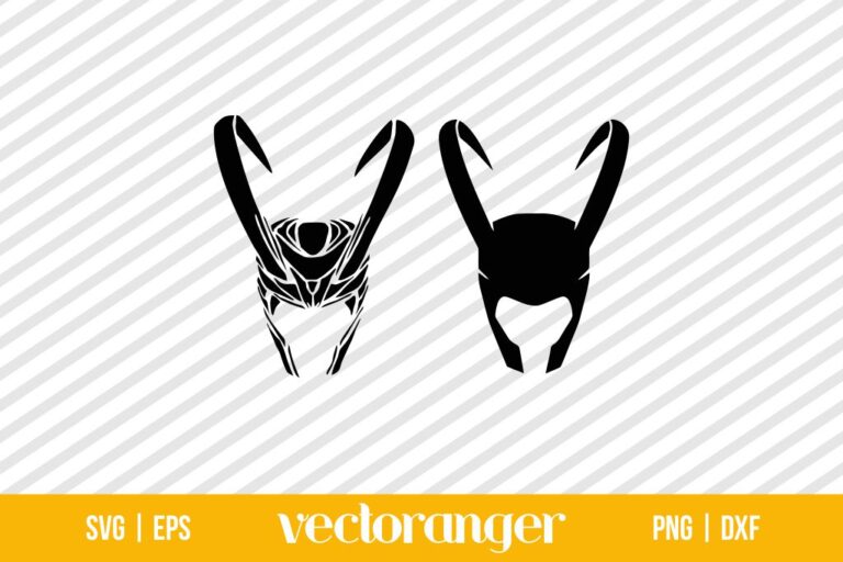 Loki Helmet Silhouette SVG | Vectoranger