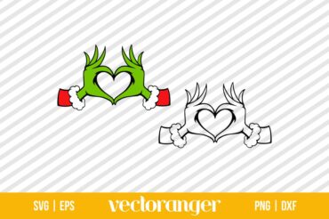 Grinch Heart Hands SVG | Vectoranger