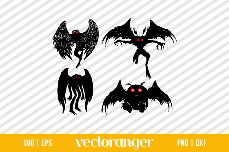 Mothman Silhouette SVG Bundle | Vectoranger