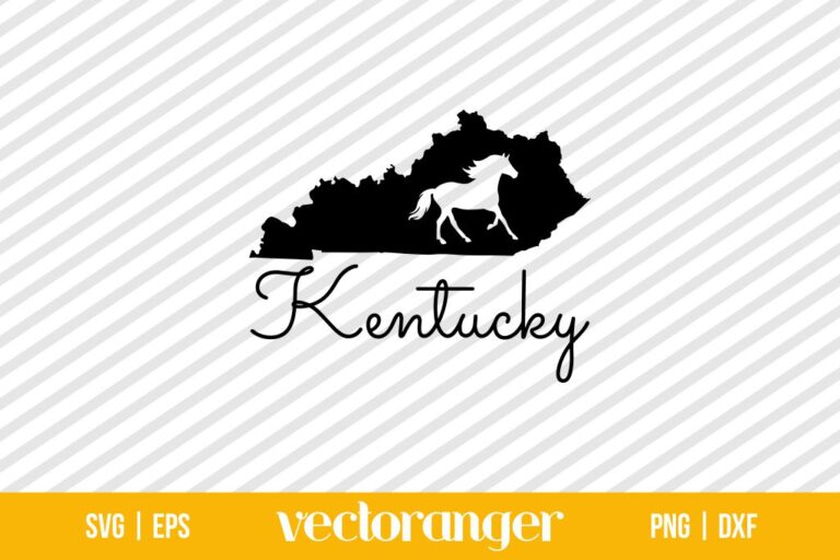 Kentucky Derby Horse Map SVG | Vectoranger