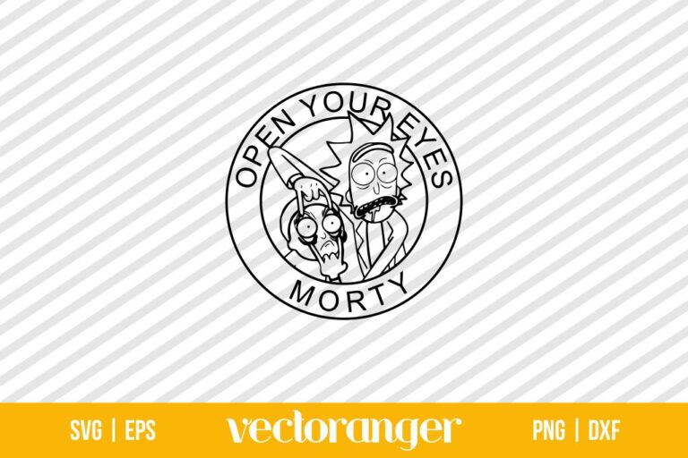 Open Your Eyes Morty SVG | Vectoranger