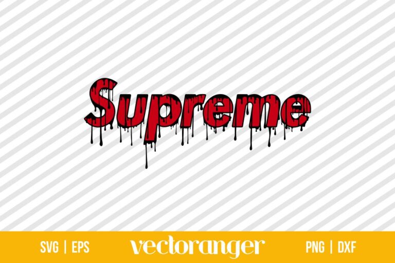 Supreme Logo Drip SVG | Vectoranger