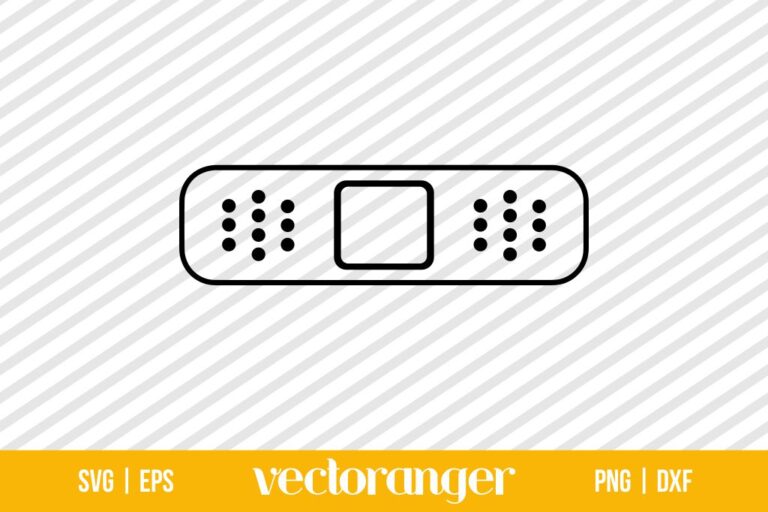 Adhesive Bandage Outline SVG | Vectoranger