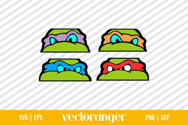 Teenage Mutant Ninja Turtle Peeking SVG | Vectoranger