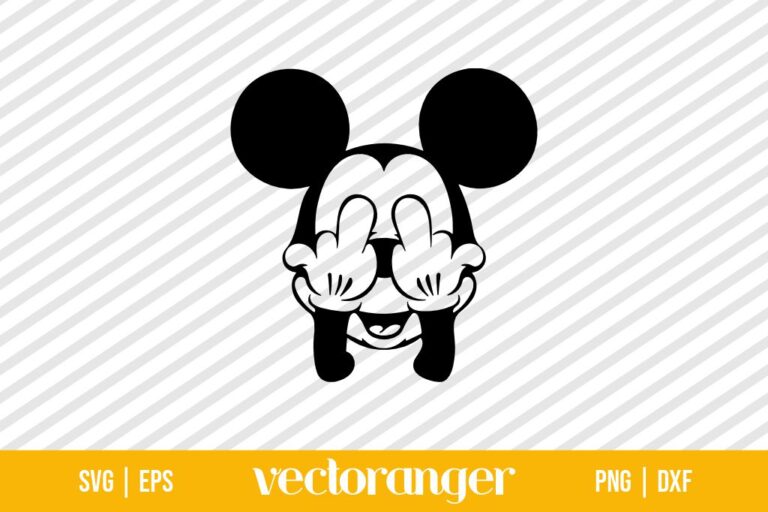 Mickey Mouse Middle Finger SVG | Vectoranger