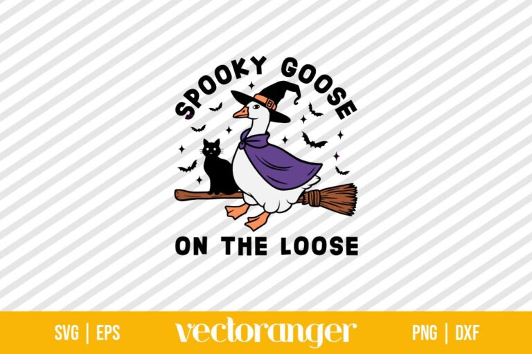 Spooky Goose On The Loose Black Cat SVG | Vectoranger