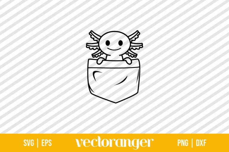Pocket Axolotl SVG | Vectoranger