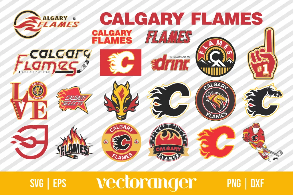 NHL Calgary Flames Logo SVG Bundle | Vectoranger