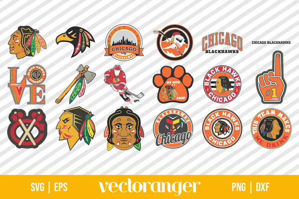 NHL Chicago Blackhawks Logo SVG Bundle | Vectoranger