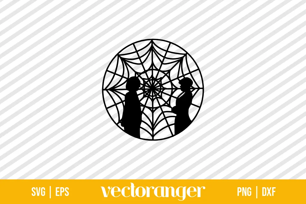 Wednesday And Enid Sinclair Outline SVG | Vectoranger