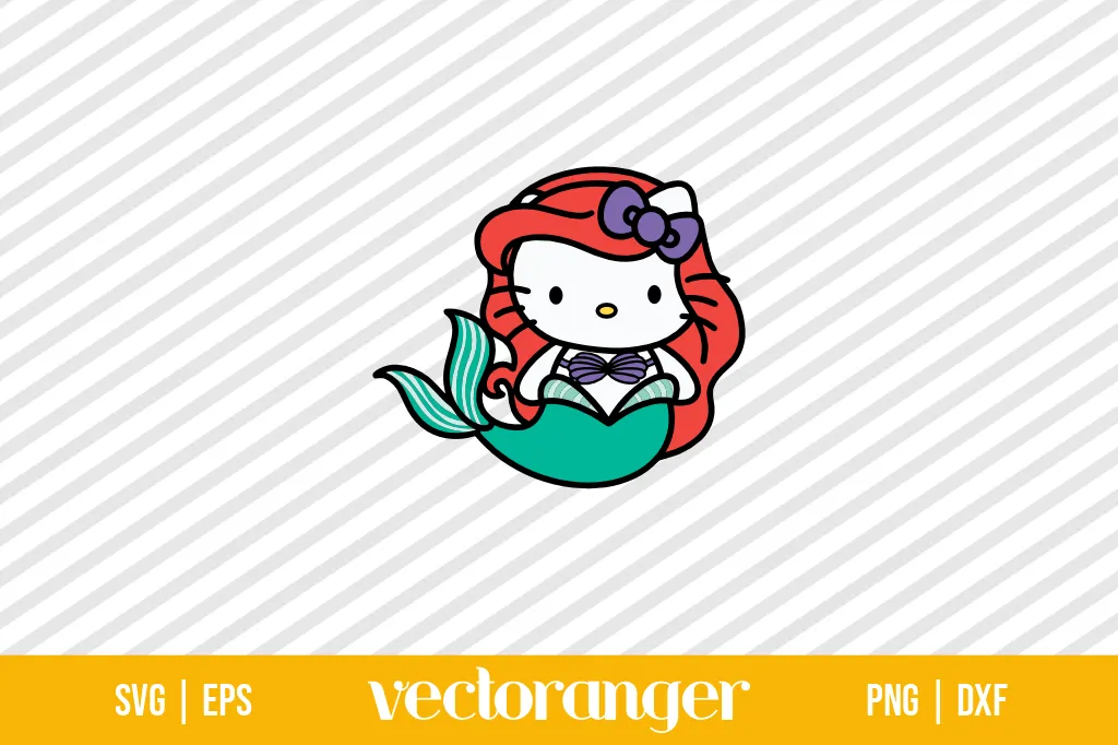 Hello Kitty Ariel SVG | Vectoranger