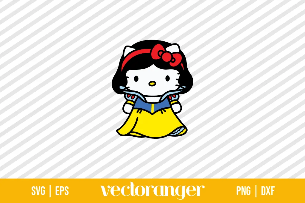Hello Kitty Snow White SVG | Vectoranger