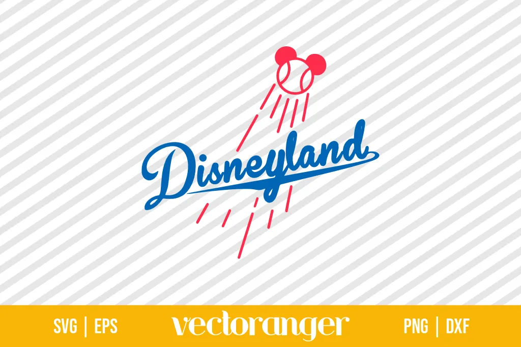 Disneyland LA Dodgers Mickey Mouse SVG | Vectoranger