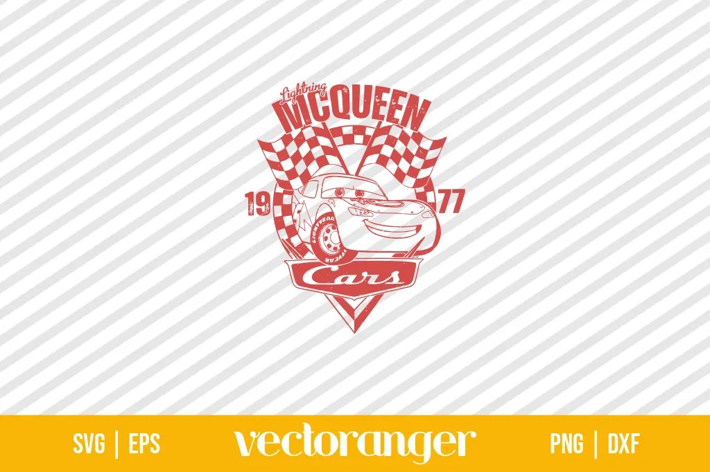 Retro Lightning McQueen SVG | Vectoranger