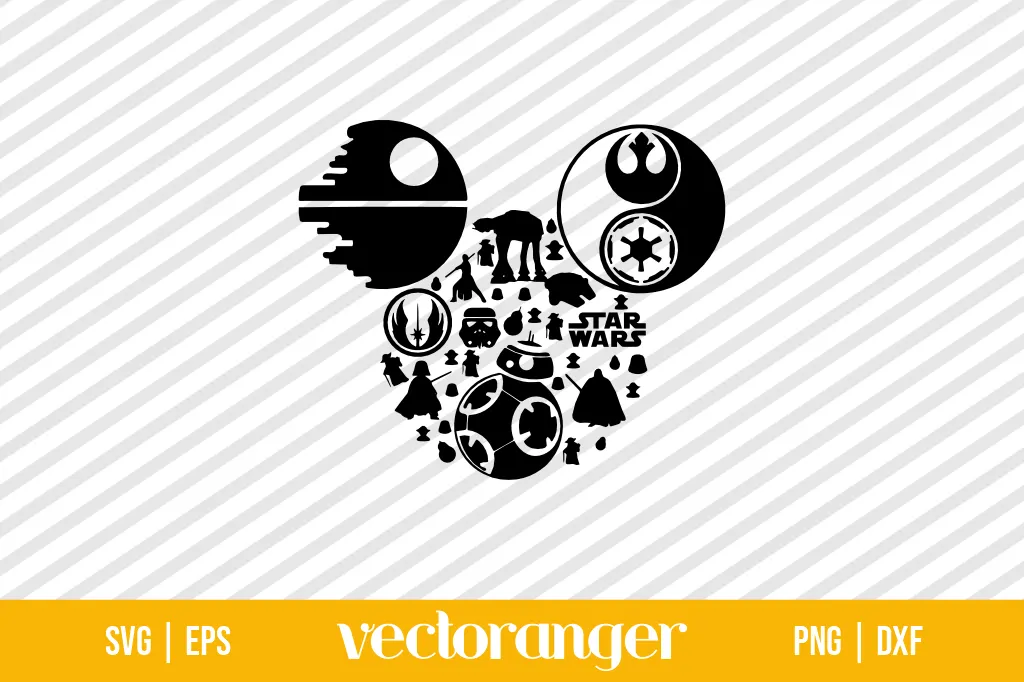 Star Wars Mickey Mouse Head SVG | Vectoranger
